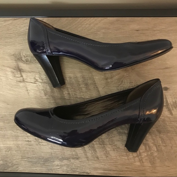 Agl | Shoes | Agl Dark Purple Patent Leather Pumps Heels Shoes | Poshmark